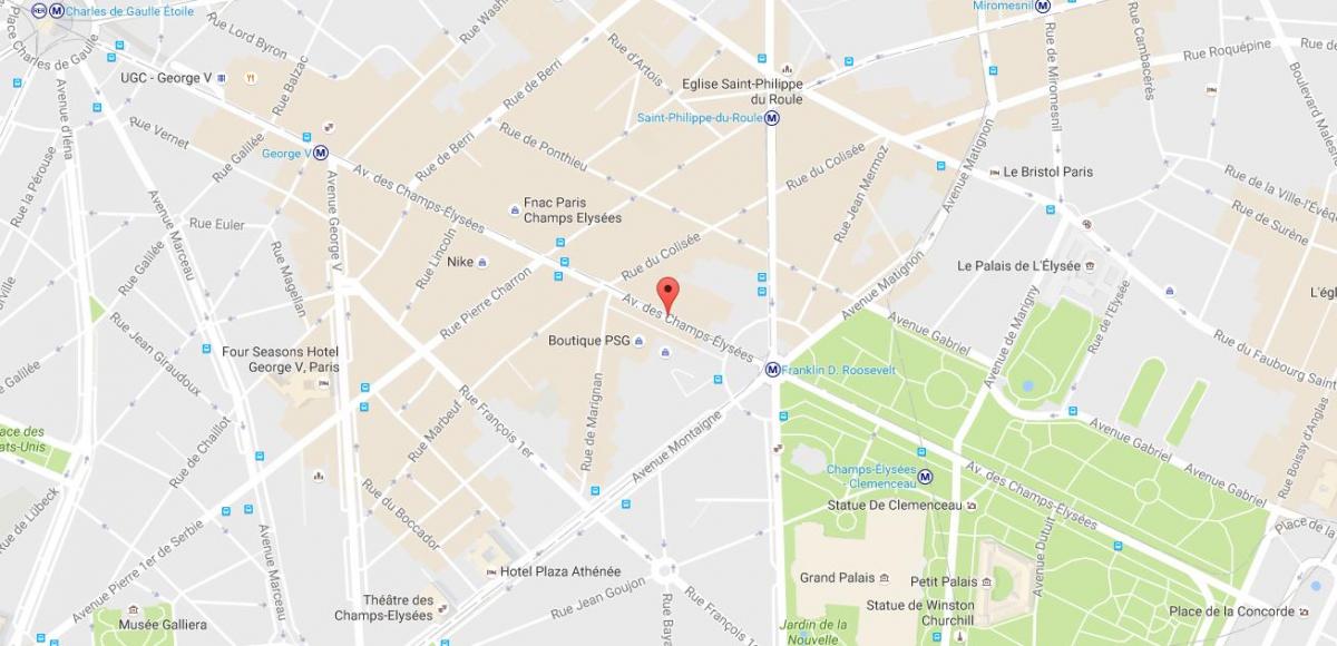 Avenue desシャンゼリゼ地図-地図Avenue desシャンゼリゼ（フランス）